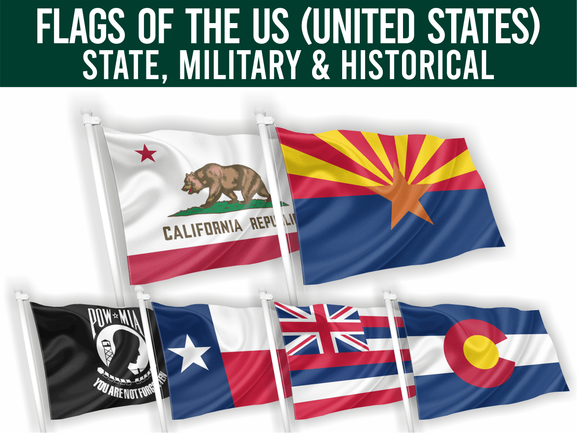 Flags of The United States - State, Geographic, Military & Historical ...