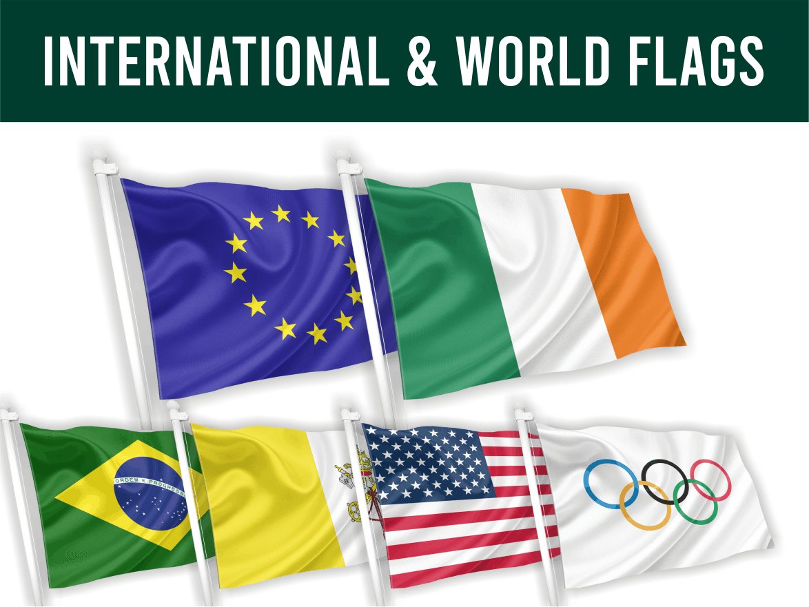 International and World Flags - Made in Ireland - Ships Worldwide ...