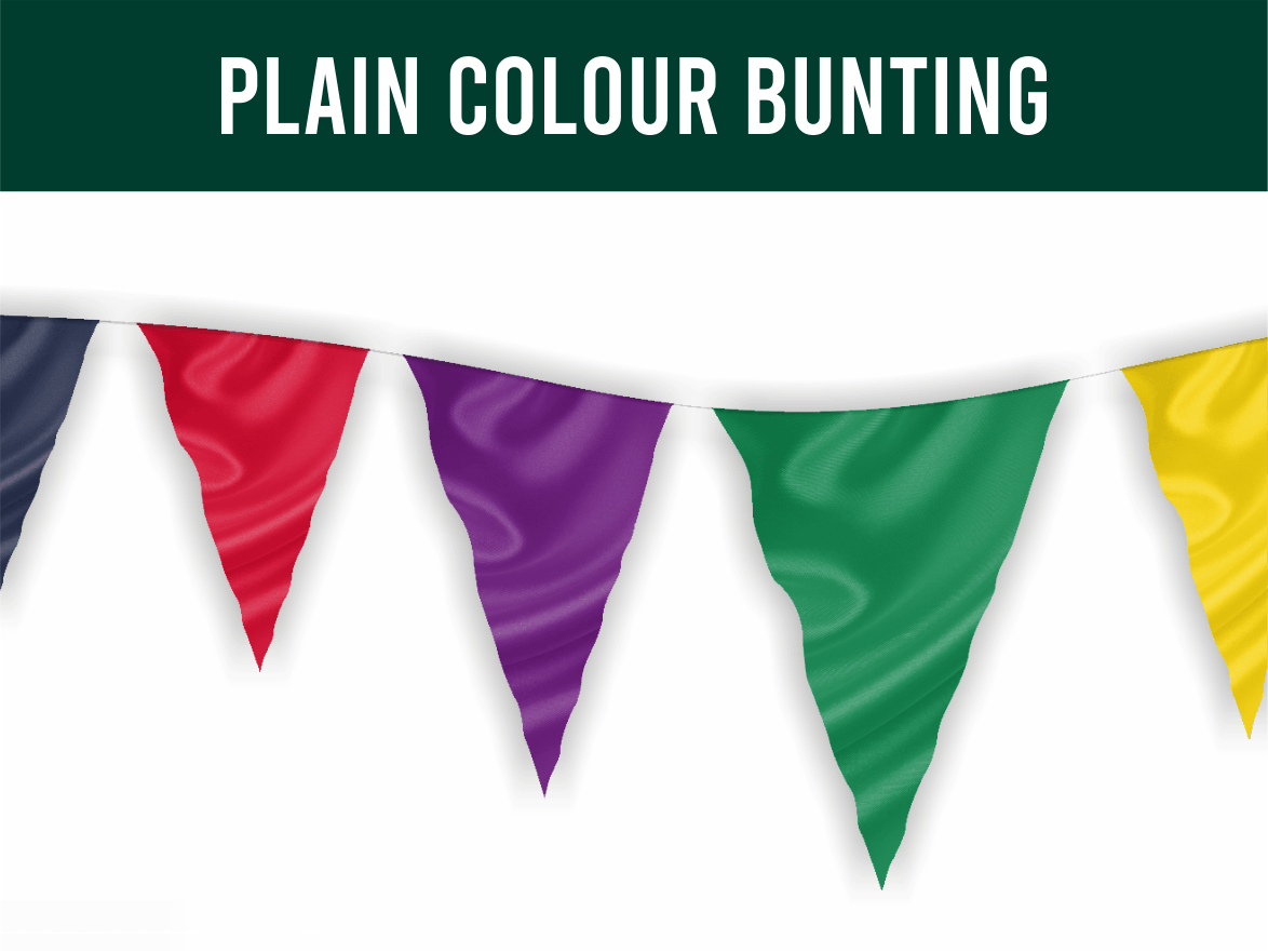 Plain Colour Bunting -High-Quality - Irish-Made | Durable ...