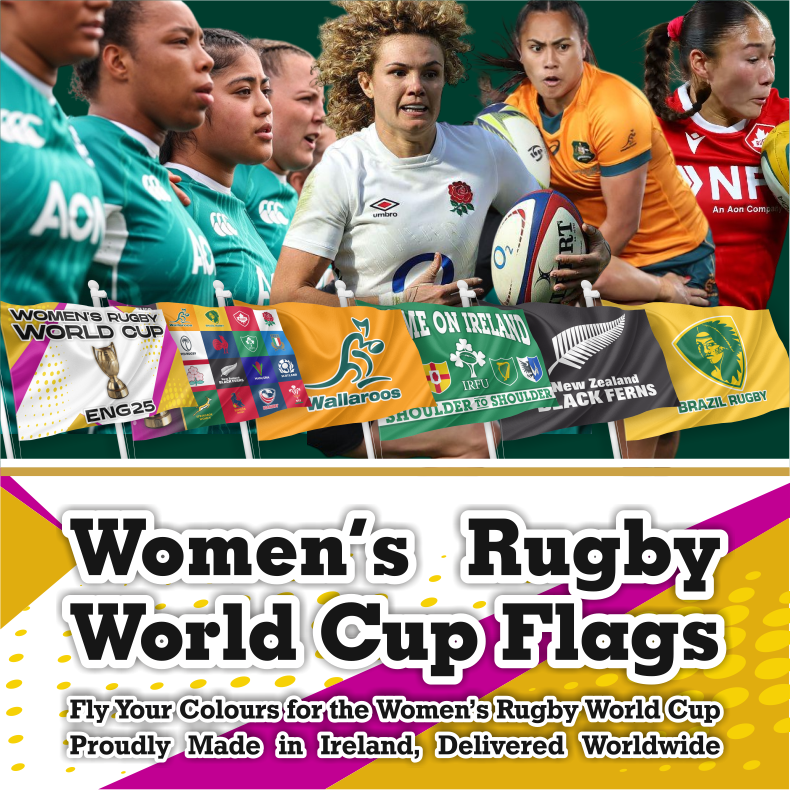 Women's Rugby World Cup 2025 – Flags Ireland Prospect Design