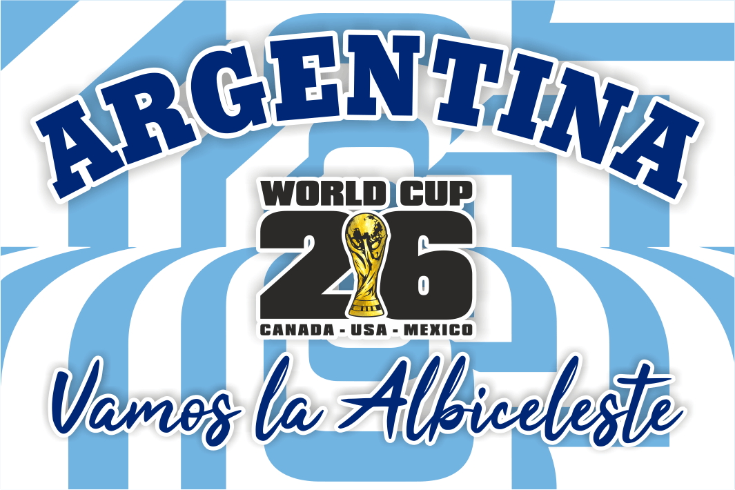 Argentina World Cup 2026 Football Supporter Flag | Premium Fan Flag ...