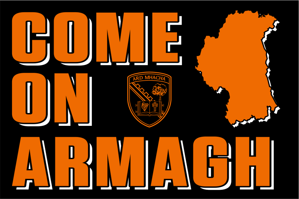 Armagh GAA Crest 'Come On Armagh' Flag – Flags Ireland Prospect Design