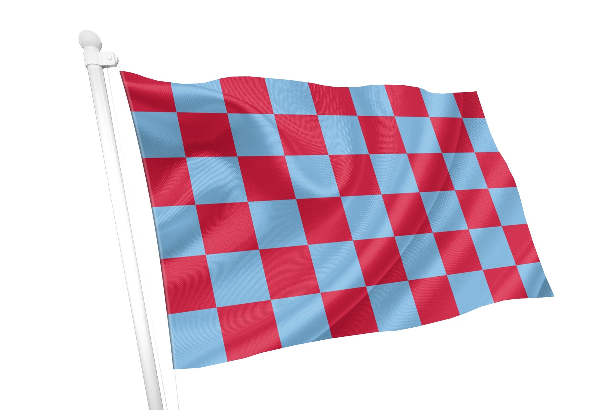 Azure Blue & Red Chequered Flag – Flags Ireland Prospect Design