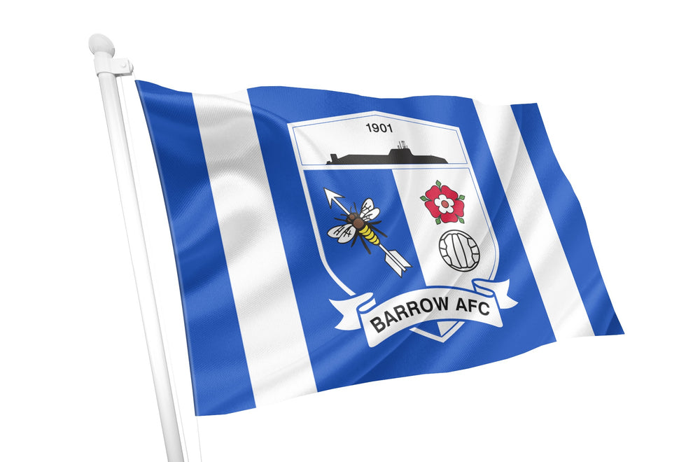 Barrow Football Club Flag - Premium Knitted Polyester, Multiple Sizes ...