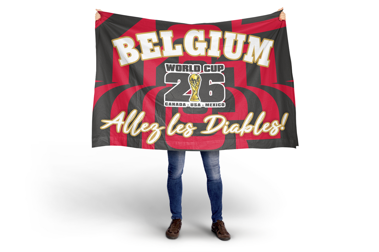 Belgium World Cup 2026 Football Supporter Flag | Red Devils Fan Flag ...