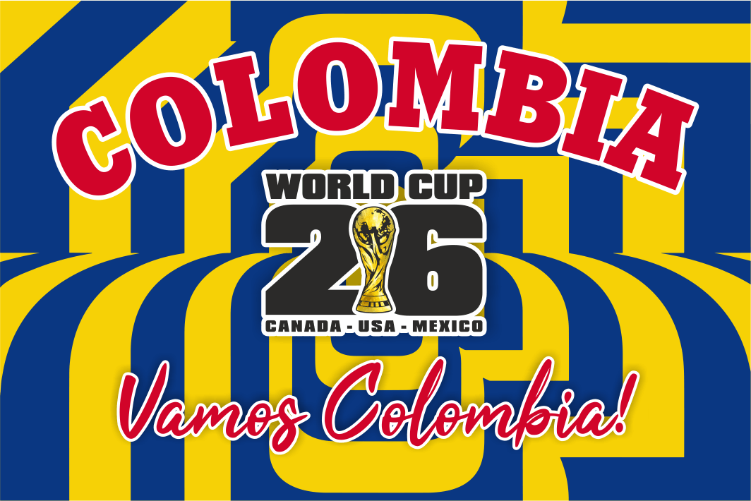 Colombia World Cup 2026 Football Supporter Flag | Colombia Fan Flag ...