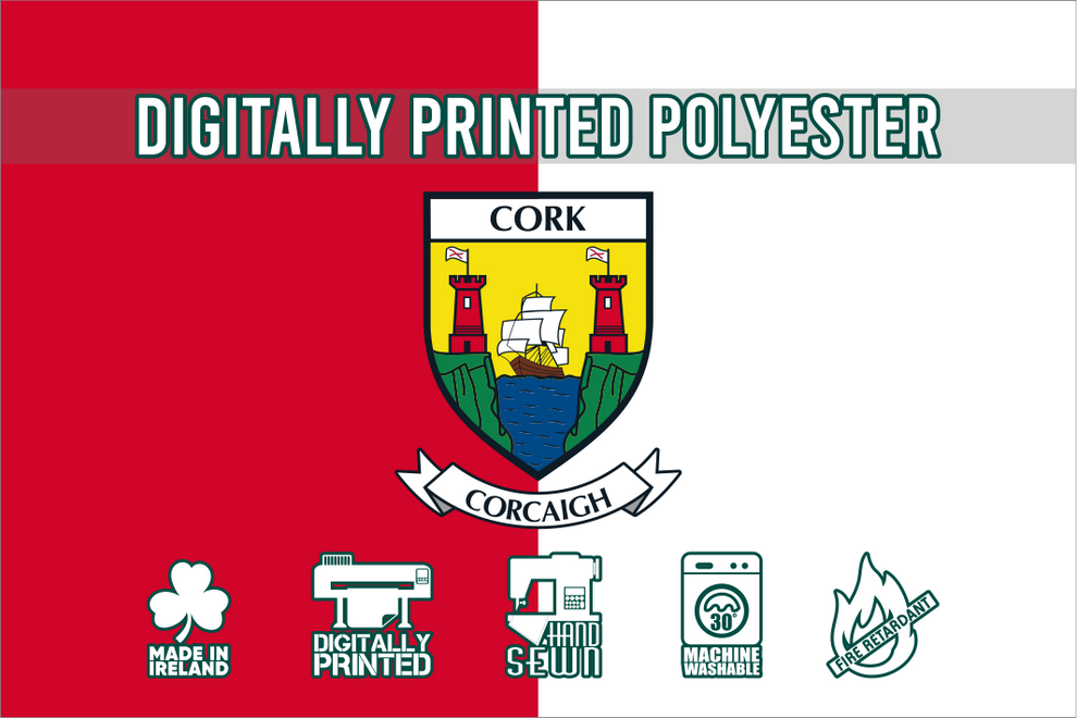 Cork County Crest Flag – Flags Ireland Prospect Design