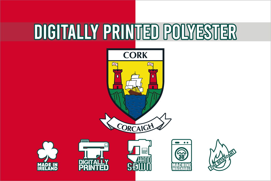 Cork County Crest Flag – Flags Ireland Prospect Design