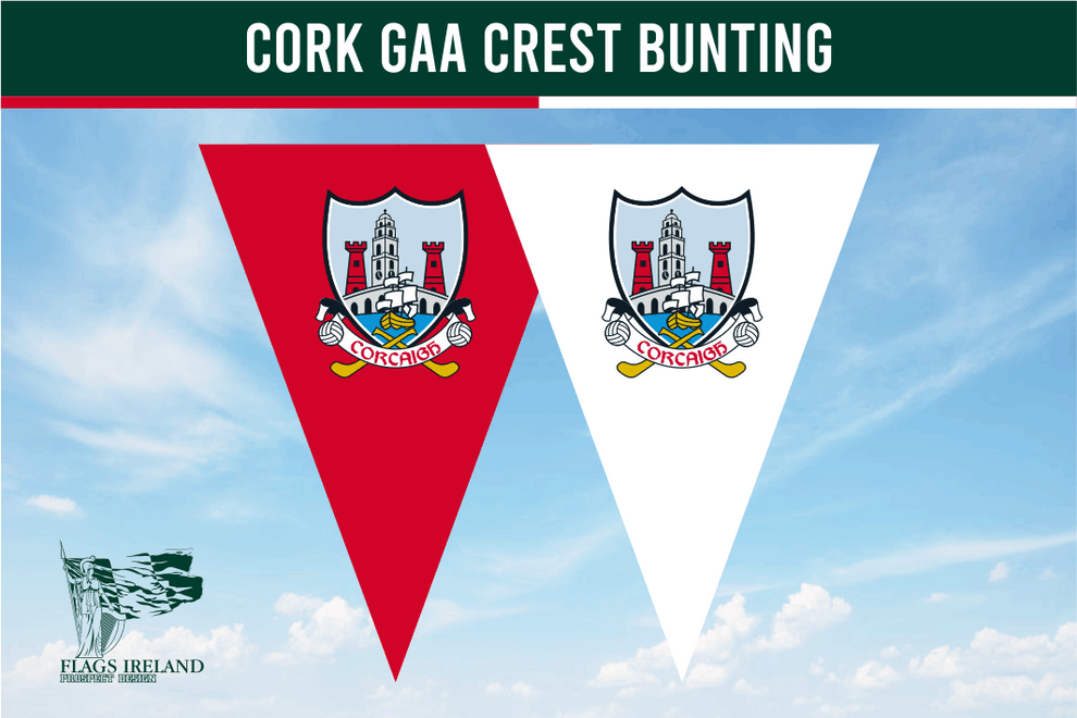 Cork GAA Crest Bunting – Flags Ireland Prospect Design