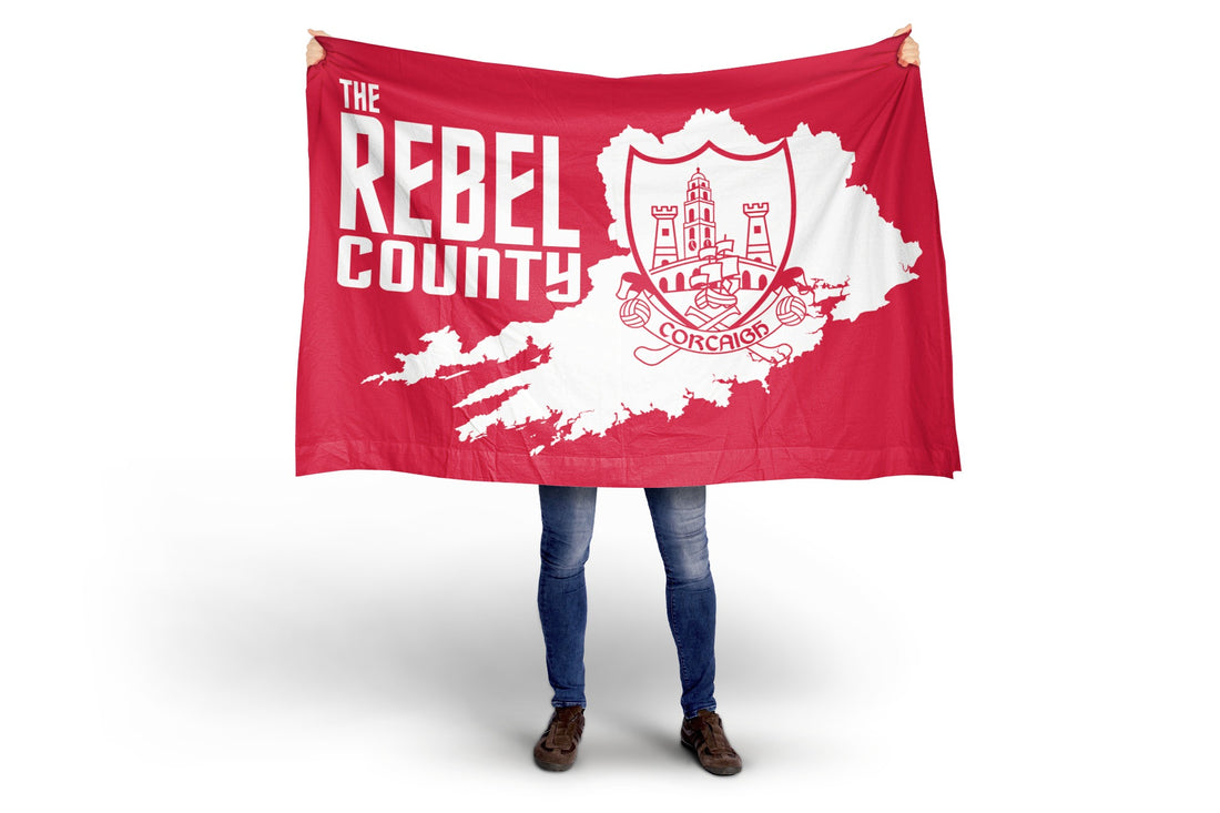 ''The Rebel County'' Cork GAA Crested Flag | Flags Ireland – Flags ...