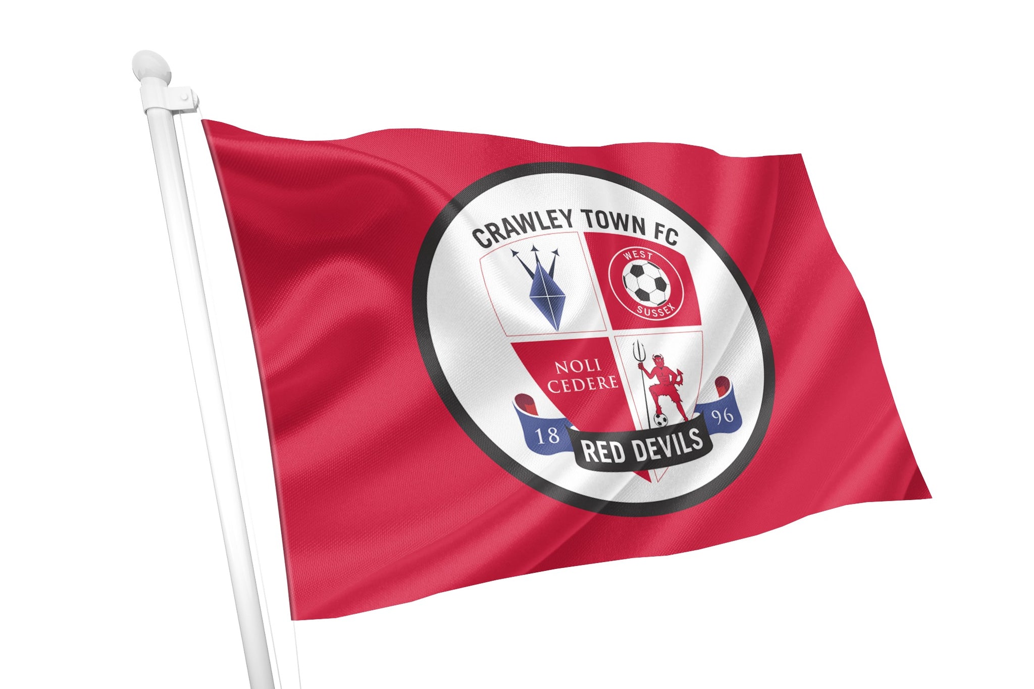 Crawley Town Football Club Flag - Premium Knitted Polyester, Multiple ...