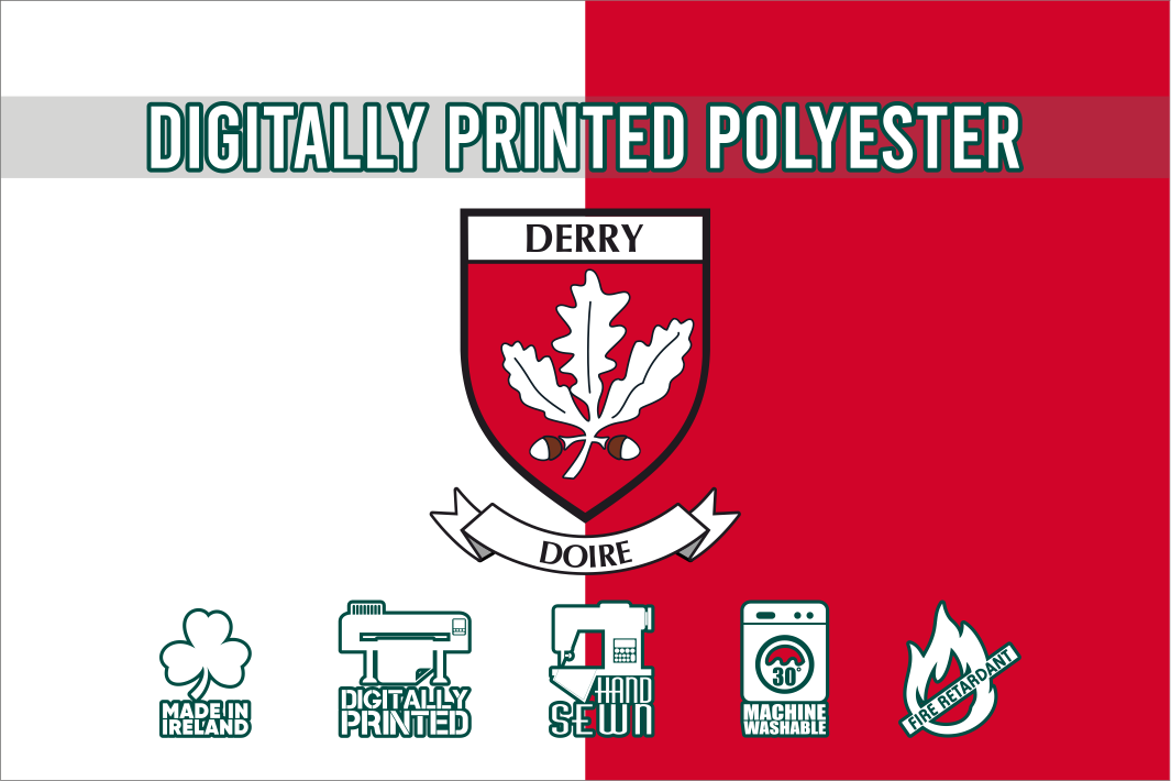 Derry County Crest Flag – Flags Ireland Prospect Design