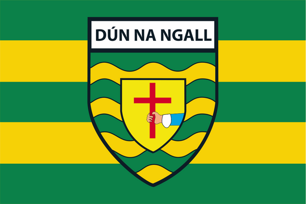 Donegal GAA Crest Striped Flag | Flags Ireland – Flags Ireland Prospect ...