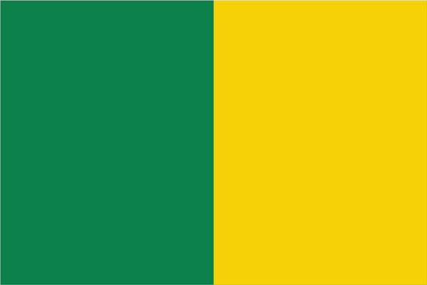 Green & Golden Yellow Coloured Flag – Flags Ireland Prospect Design