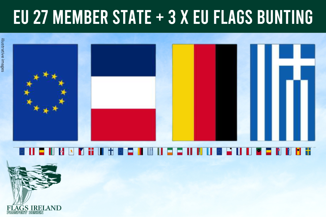 EU 27 Member State Flag Bunting – Flags Ireland Prospect Design