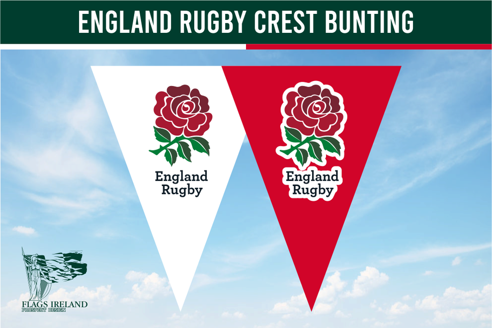 England Rugby Crest Bunting – Flags Ireland Prospect Design
