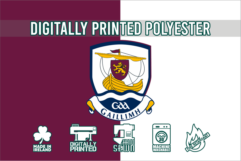 Galway GAA Crest Flag – Flags Ireland Prospect Design