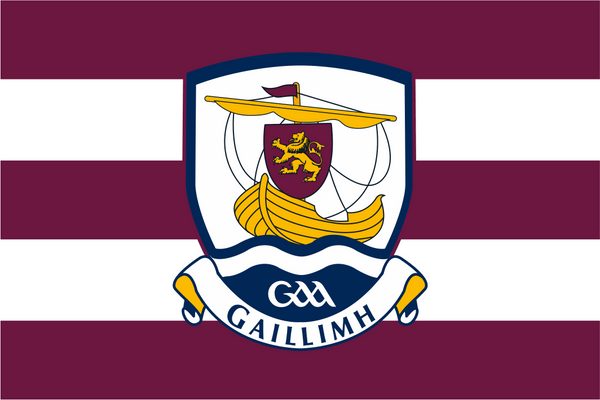 Galway GAA Maroon & White Striped Flag – Flags Ireland Prospect Design