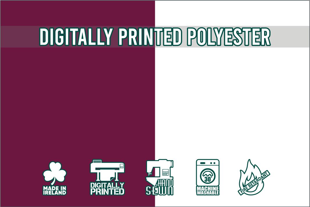 Maroon & White Coloured Flag – Flags Ireland Prospect Design