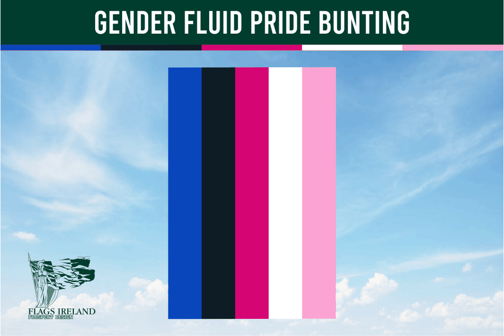 Gender Fluid Pride Flag Bunting – High-Quality LGBTQ+ Decoration ...
