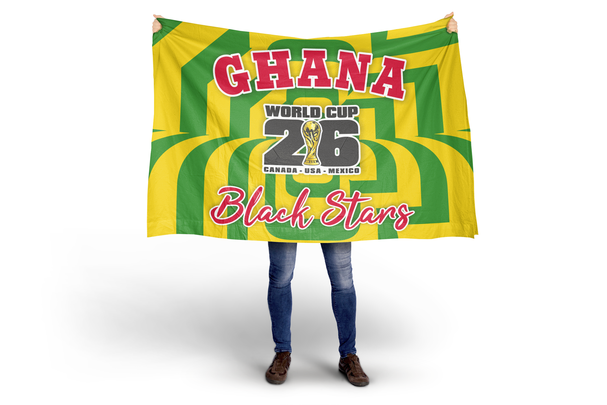 Ghana Cup 2026 Football Supporter Flag | Ghana Fan Flag – Flags Ireland ...