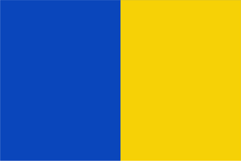 Blue & Golden Yellow Coloured Flag – Flags Ireland Prospect Design
