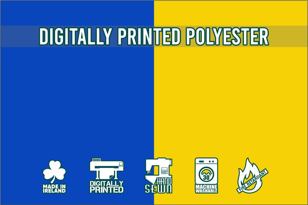 Blue & Golden Yellow Coloured Flag – Flags Ireland Prospect Design