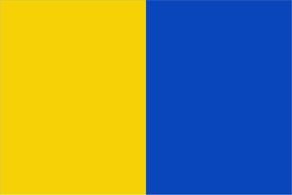 Golden Yellow & Blue Handwaver Flag – Flags Ireland Prospect Design