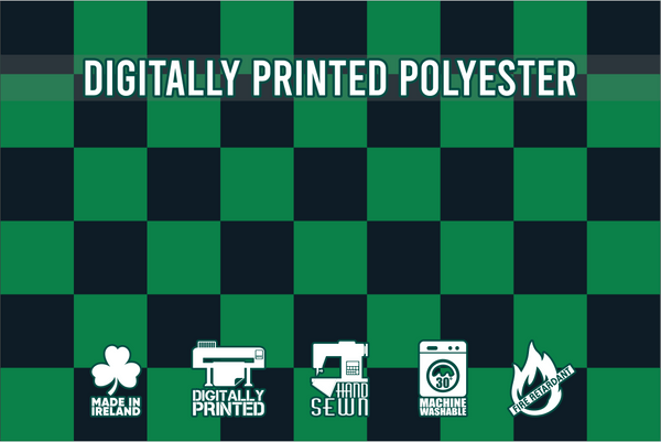Green(national) & Black Chequered Flag – Flags Ireland Prospect Design