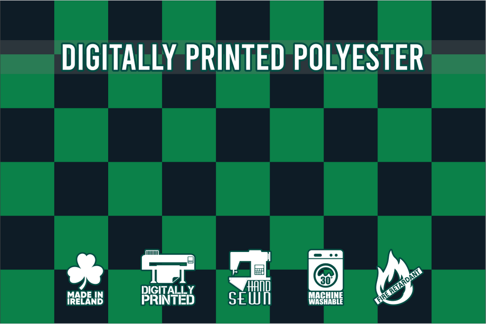 Green(national) & Black Chequered Flag – Flags Ireland Prospect Design