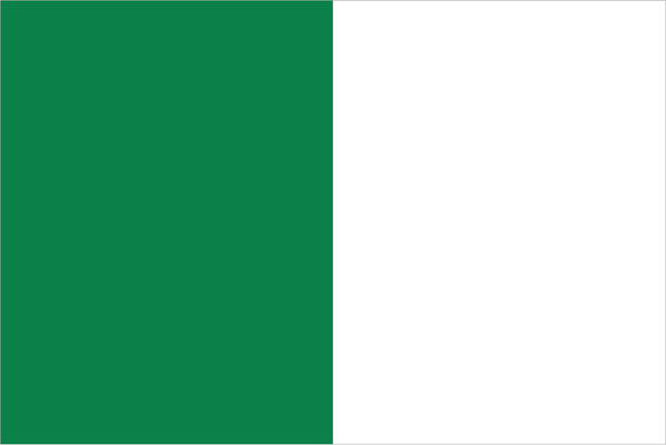 Green & White Handwaver Flag – Flags Ireland Prospect Design