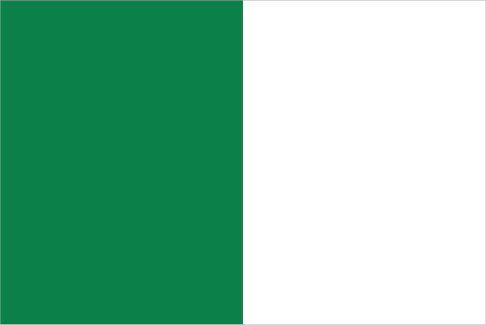 Green & White Handwaver Flag – Flags Ireland Prospect Design