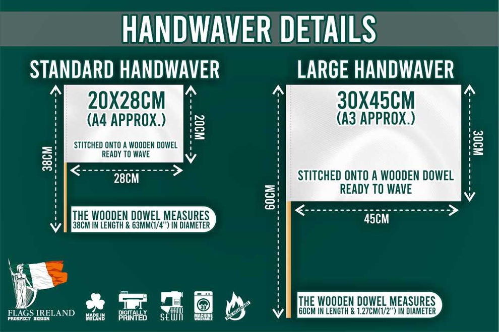 Tyrone GAA Crest Handwaver Flag – Flags Ireland Prospect Design