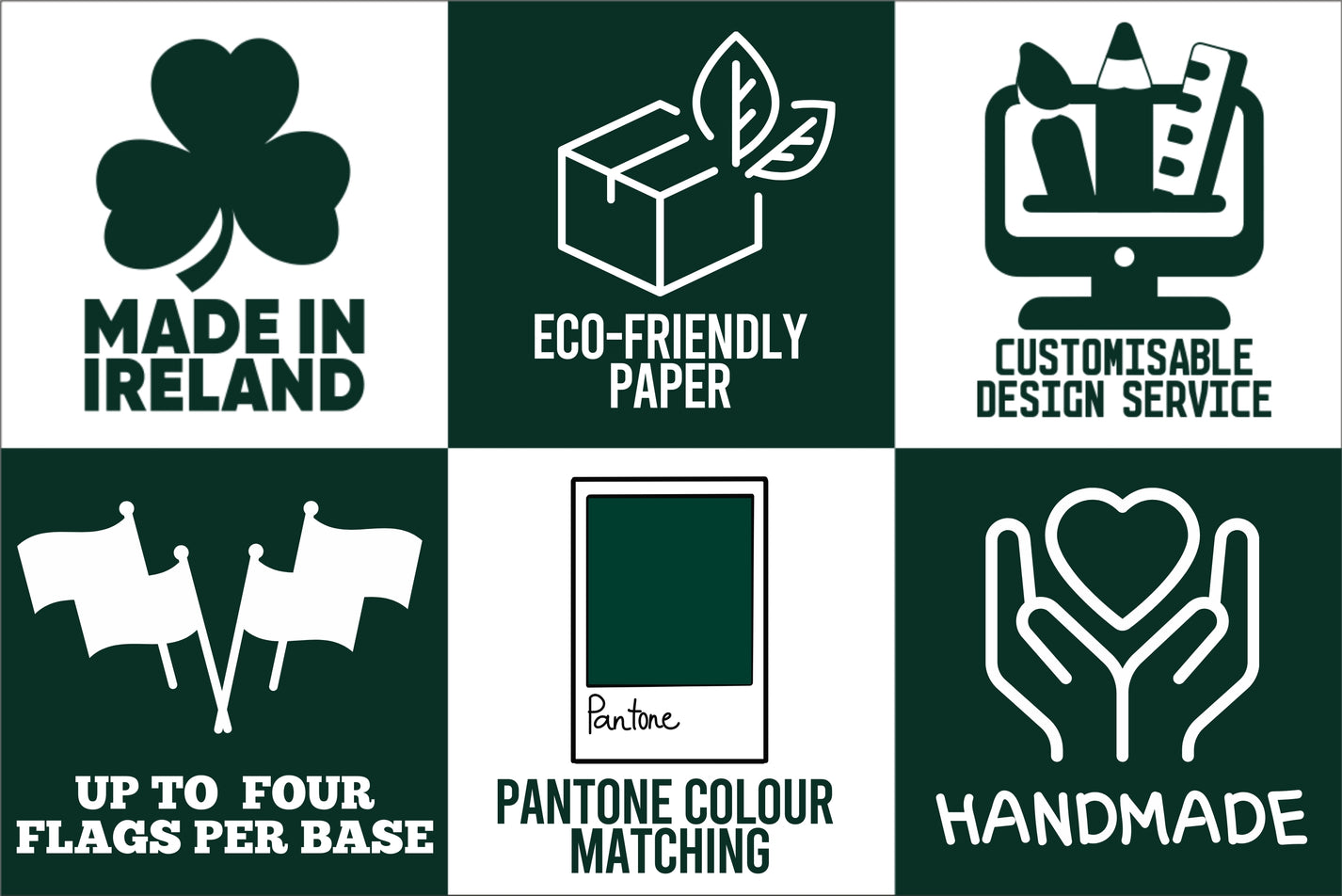 Custom Table Flags – Eco Paper, Double-Sided, Irish-Made – Flags ...