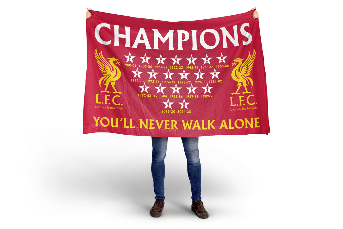 Liverpool FC Champions Star Flag – 20 League Titles Tribute | Premium ...