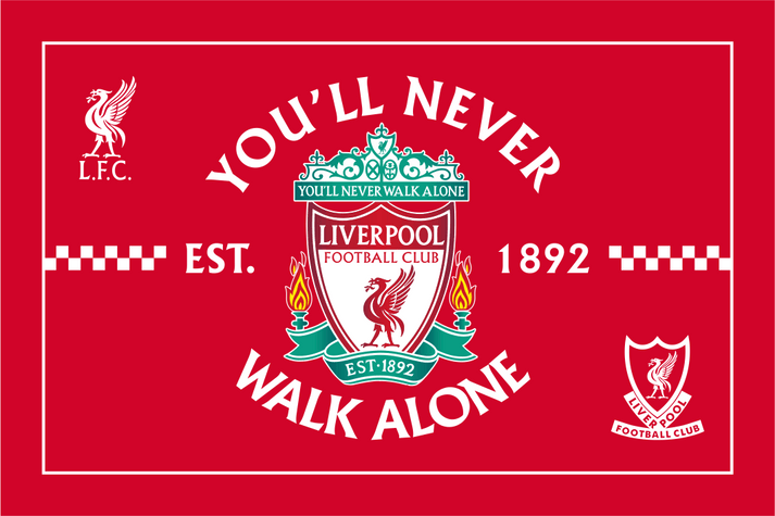 Liverpool FC Classic Crests Flag - High-Quality Knitted Polyester Flag ...