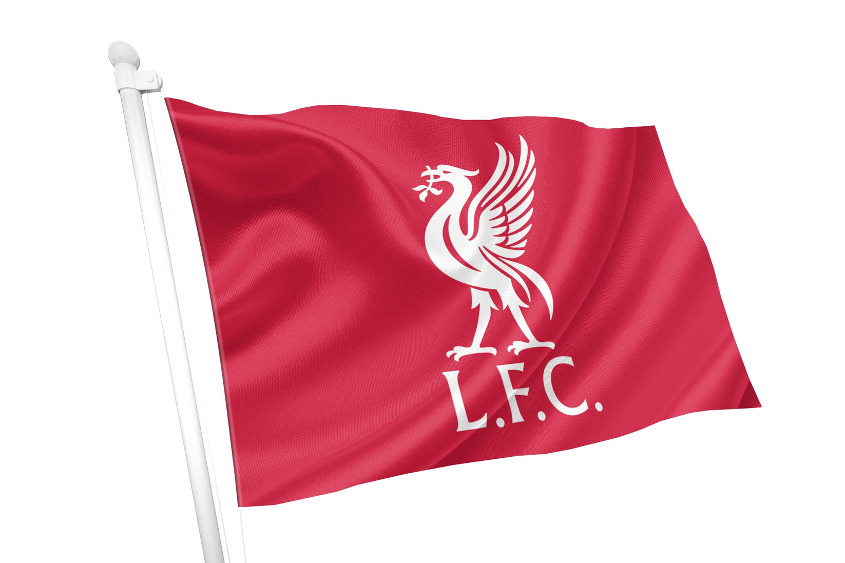 Liverpool FC - White Liver Bird & LFC Flag - High-Quality Knitted ...