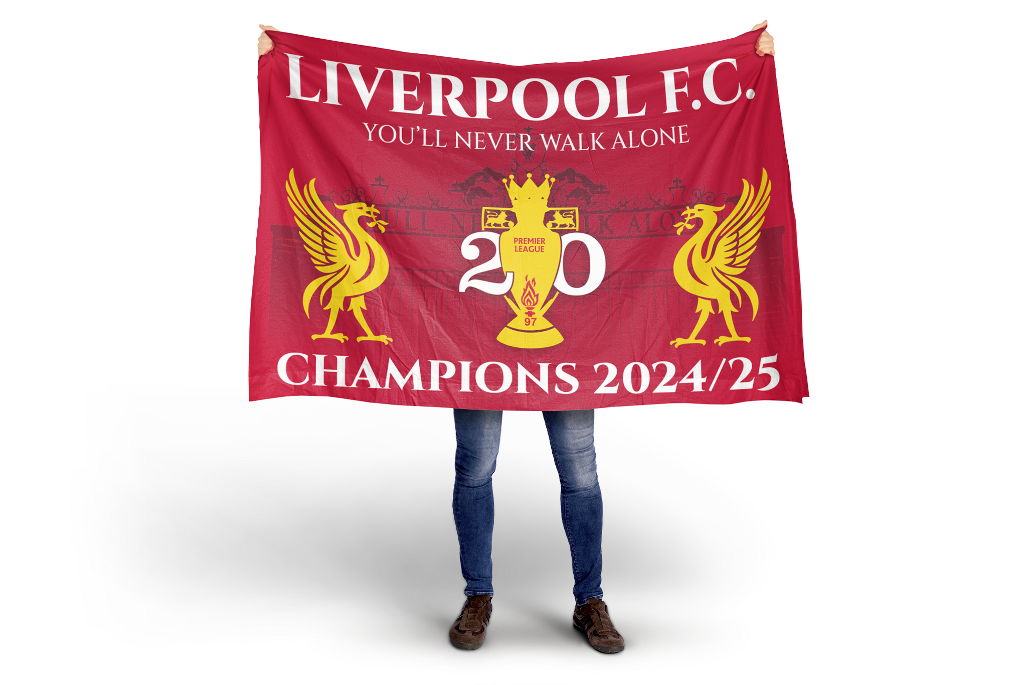 Liverpool FC 20 League Titles Flag – Premier League Champions 2024/25 ...