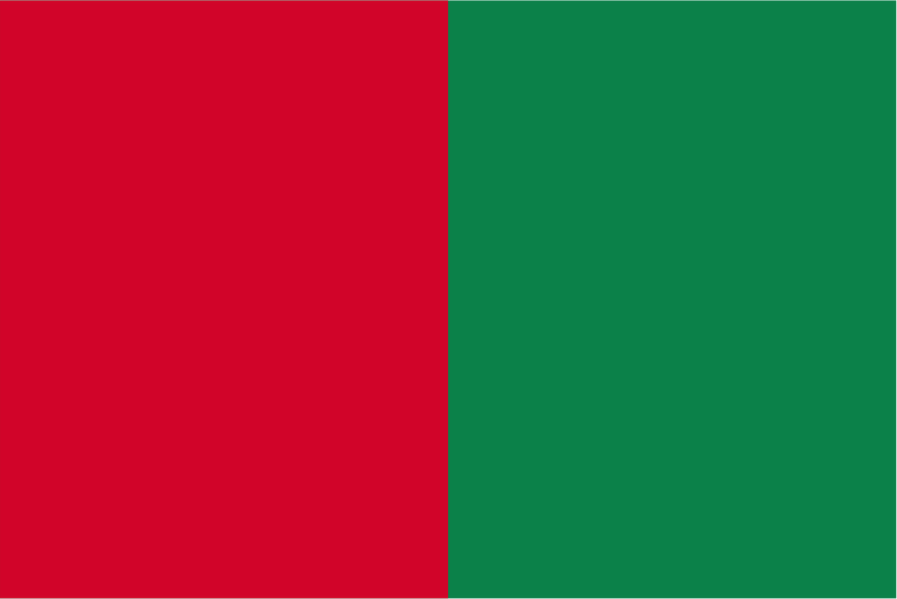 Red & Green Coloured Flag – Flags Ireland Prospect Design
