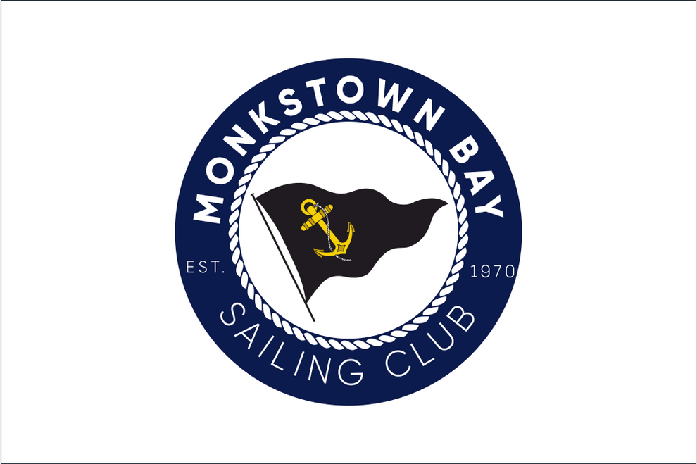 Monkstown Bay Sailing Club Crest White Flag | Made in Ireland | Shipped ...