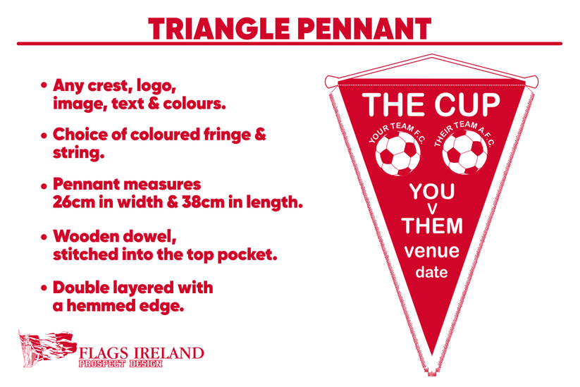 Customisable Pennants - Personalised Team Pennants Made in Ireland ...