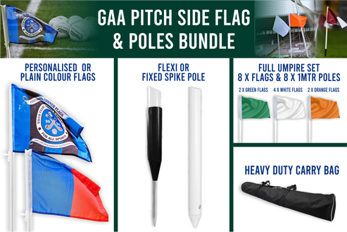 GAA Pitch Side Flag & Poles Bundle - Free & Fast Delivery - Made in ...