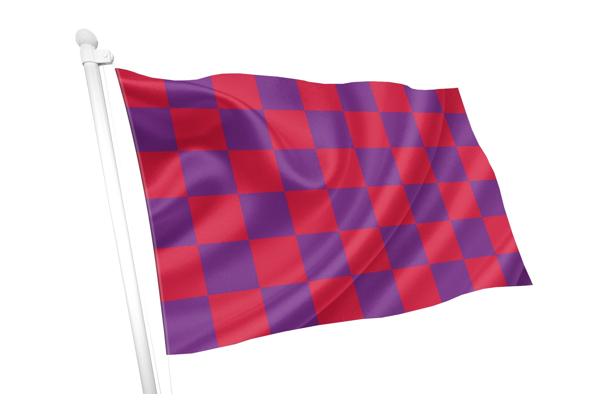 Purple & Red Chequered Flag – Flags Ireland Prospect Design