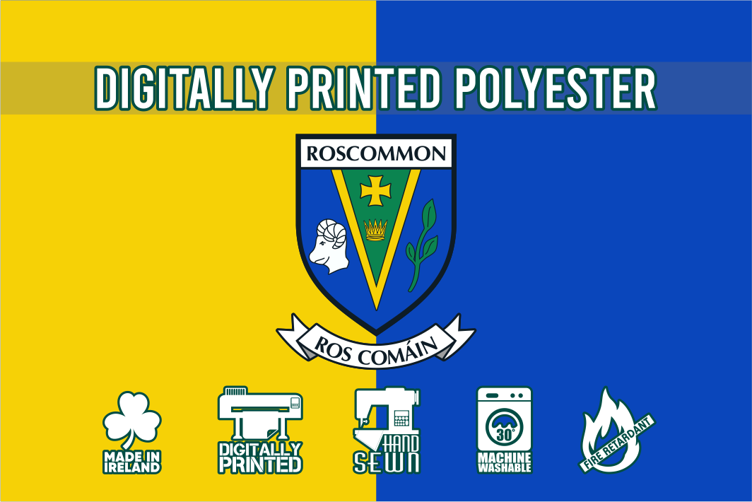 Roscommon County Crest Flag – Flags Ireland Prospect Design