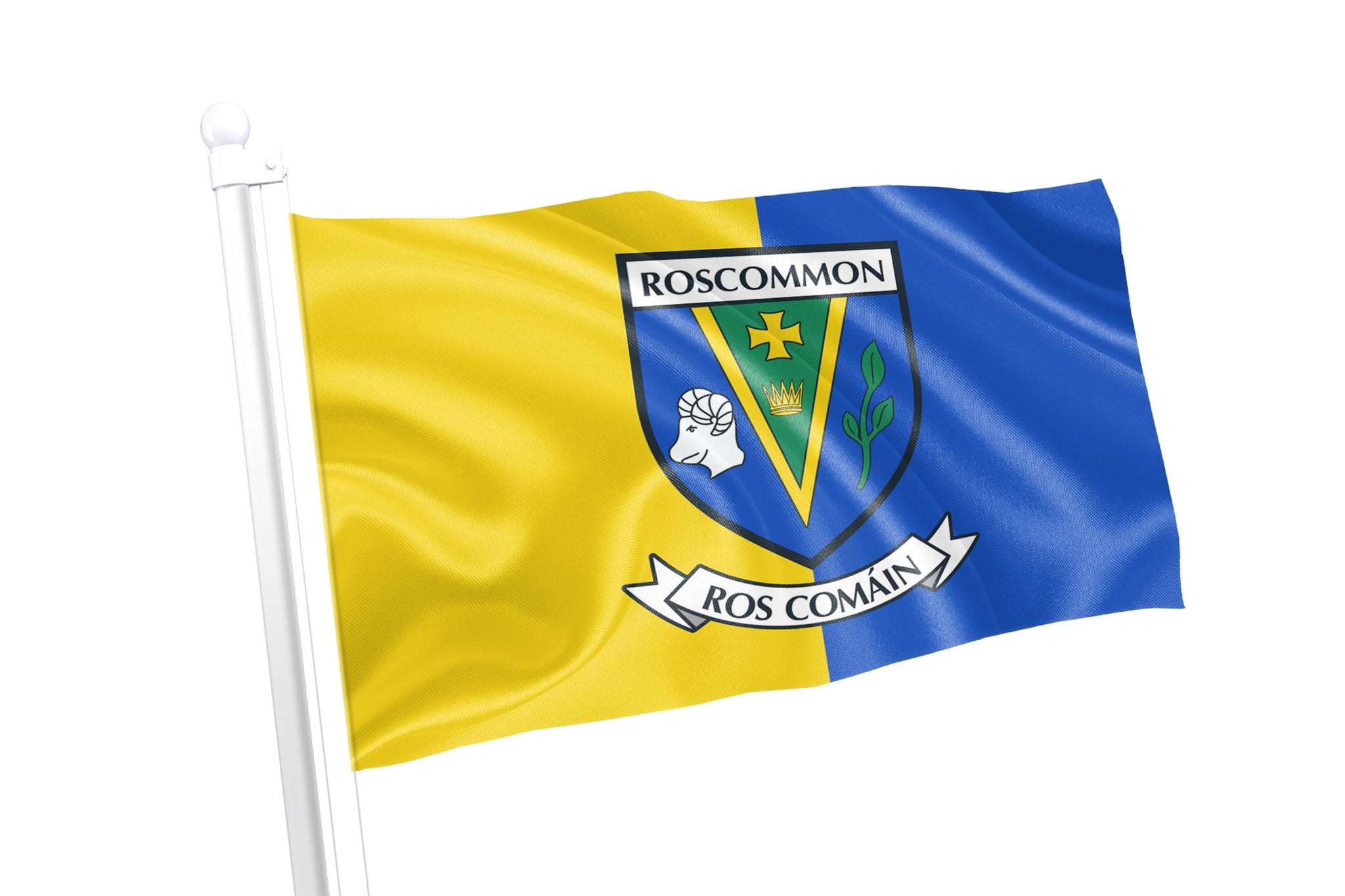 Roscommon County Crest Flag – Flags Ireland Prospect Design