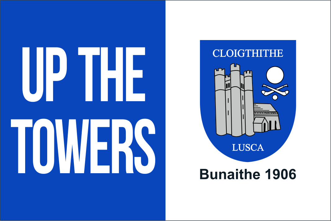 Round Towers Lusk "UP THE TOWERS" Flag | Made in Ireland | Shipped ...