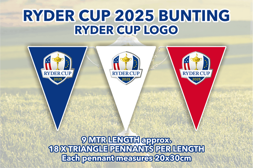 Ryder Cup 2025 Bunting – Triangle Pennants - Made in Ireland – Flags ...