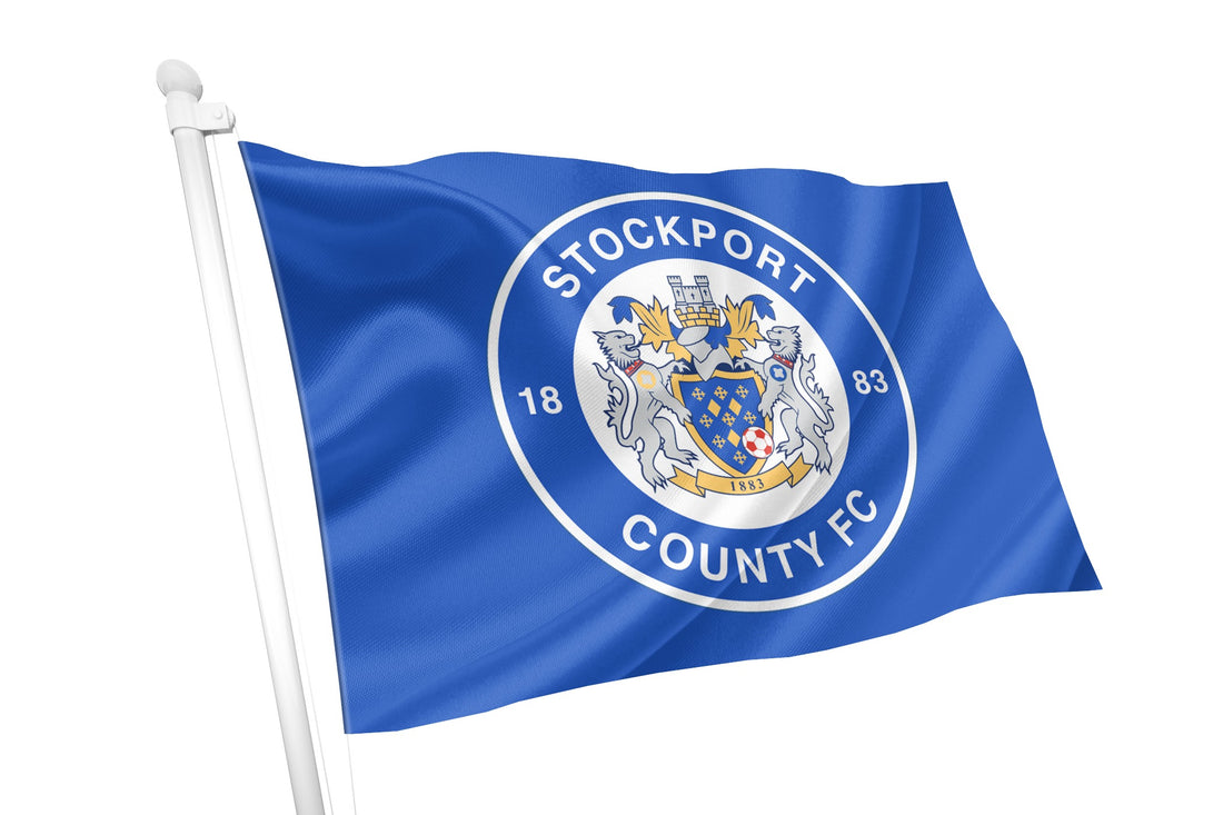Stockport County Football Club Flag - Premium Knitted Polyester ...