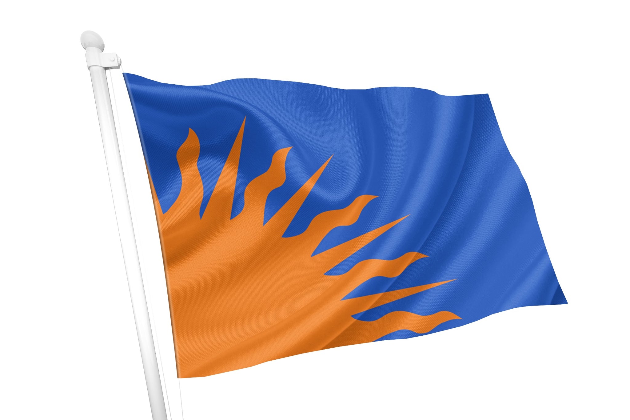 Sunburst(modern version) - Orange and Blue Flag – Flags Ireland ...