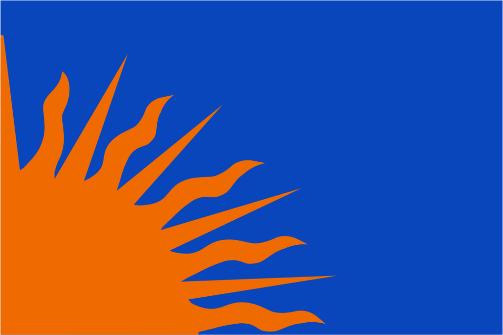 Sunburst(modern version) - Orange and Blue Flag – Flags Ireland ...